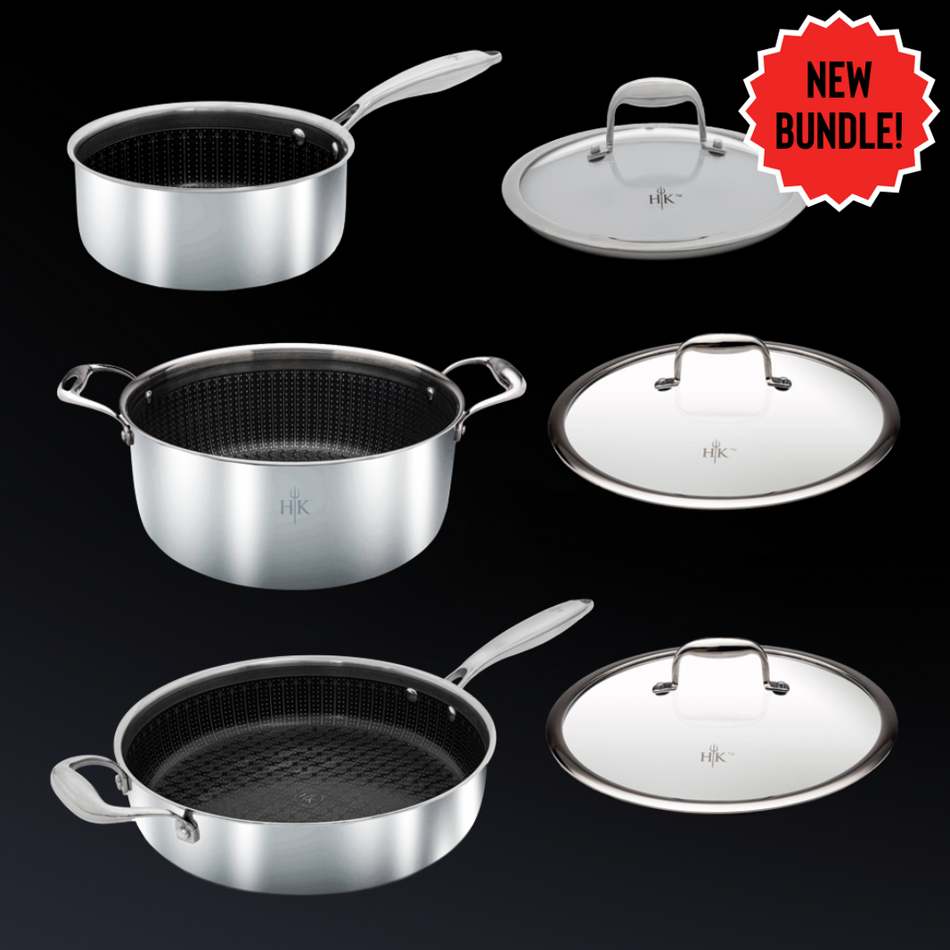 12 Piece Hybrid Ultimate Pots and Pans Set – Hell's Kitchen Store
