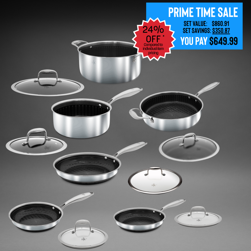 12 Piece Hybrid Ultimate Pots and Pans Set – Hell's Kitchen Store