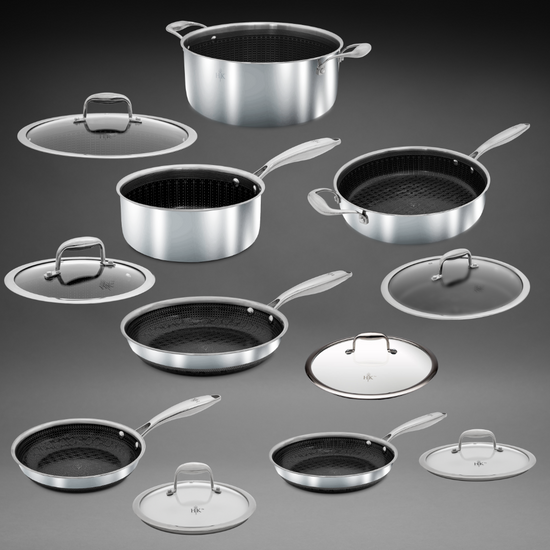 12 Piece Hybrid Ultimate Pots and Pans Set – Hell's Kitchen Store