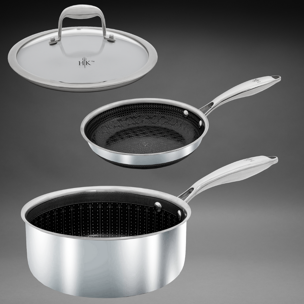 12 Piece Hybrid Ultimate Pots and Pans Set – Hell's Kitchen Store