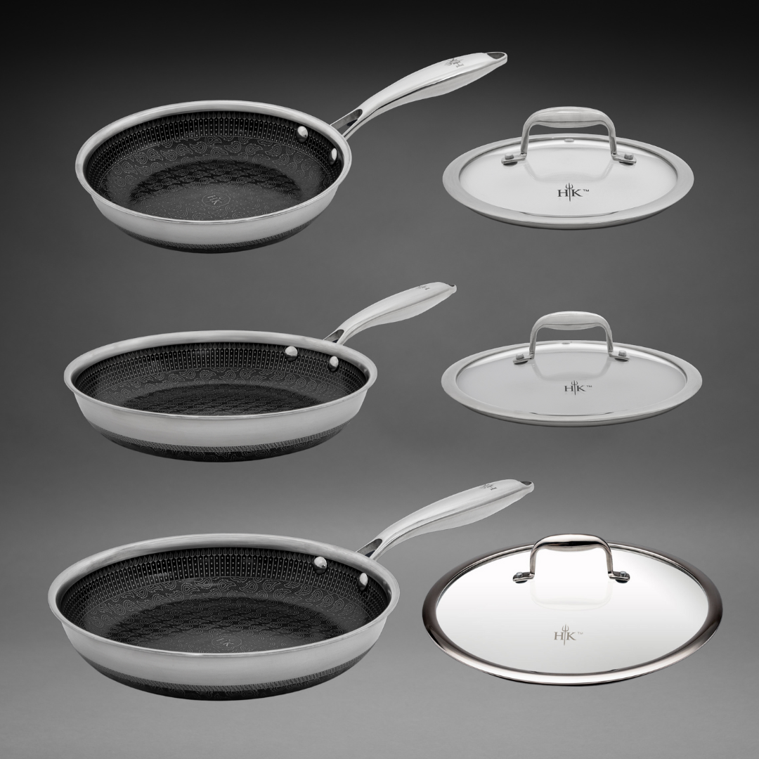 12 Piece Hybrid Ultimate Pots and Pans Set – Hell's Kitchen Store