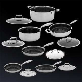 12 Piece Hybrid Ultimate Pots and Pans Set – Hell's Kitchen Store