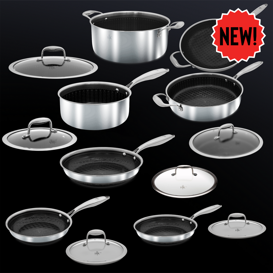 12 Piece Hybrid Ultimate Pots and Pans Set – Hell's Kitchen Store